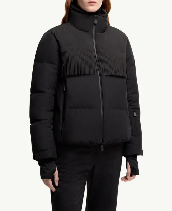Moncler Bessin Fringed Insulated Ski Jacket - Black