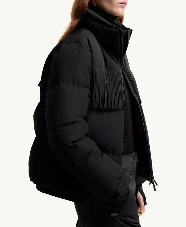 Moncler Bessin Fringed Insulated Ski Jacket - Black