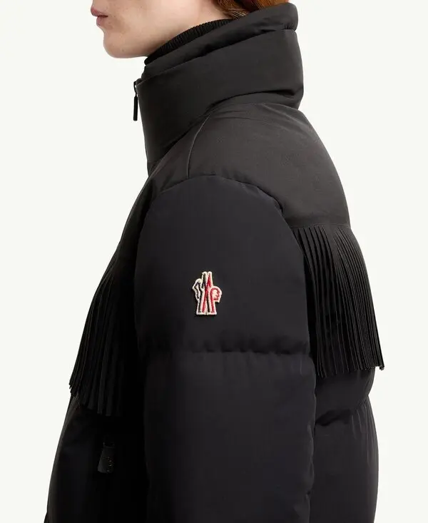 Moncler Bessin Fringed Insulated Ski Jacket - Black
