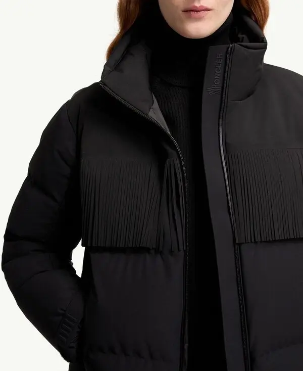 Moncler Bessin Fringed Insulated Ski Jacket - Black