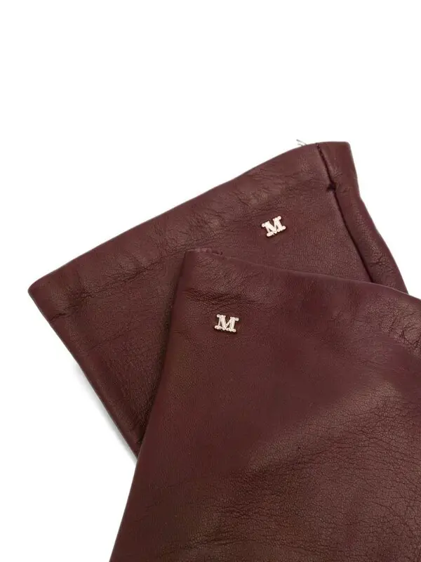 Max Mara Afidee Logo-plaque Gloves