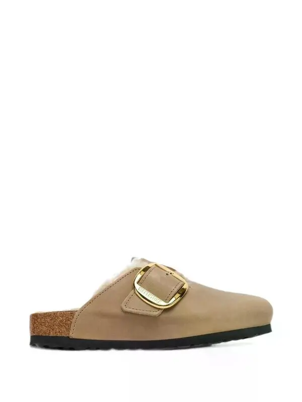BIRKENSTOCK Boston Big Buckle Shearling Shoes - Neutrals