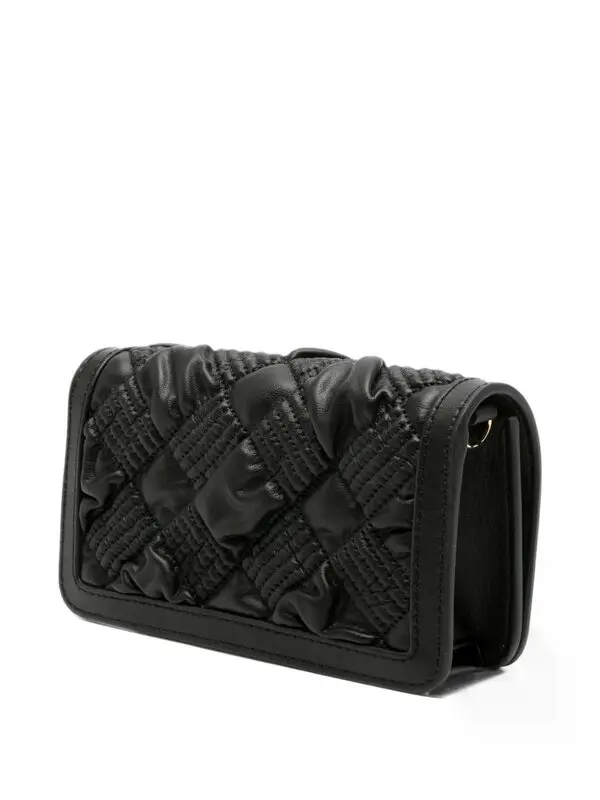 Moschino Logo-plaque Quilted Clutch Bag