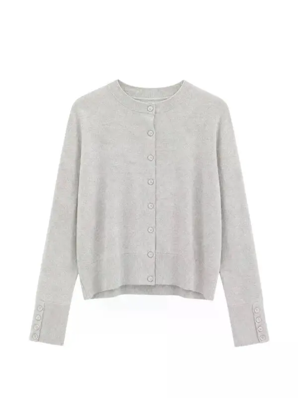Yigal Azrouël Button-cuff Crew-neck Cardigan - Grey