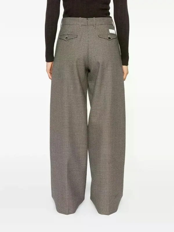 NINE:INTHE:MORNING Nancy Houndstooth-pattern Trousers