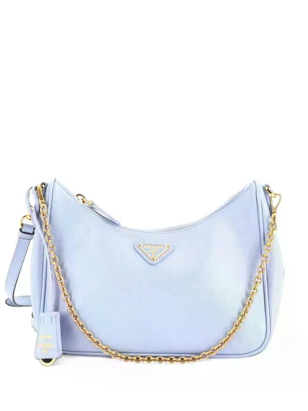 Prada Re-edition 2005 Shoulder Bag Saffiano Leather Small Crossbody Bag - Blue