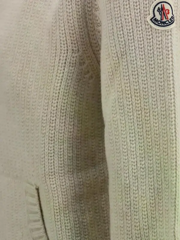 Moncler Ribbed-knit Logo-patch Cardigan