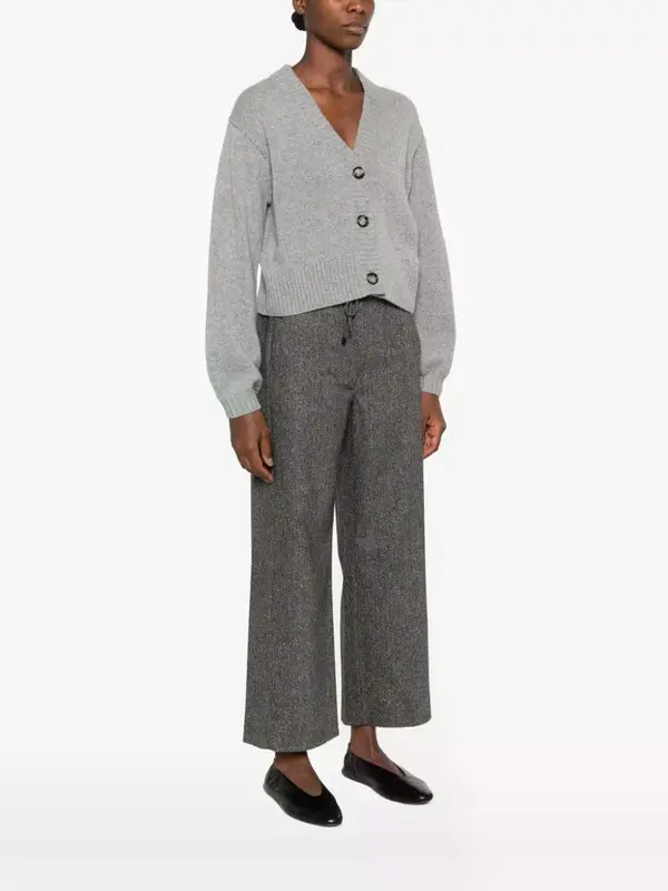 ALLUDE V-neck Knitted Cardigan