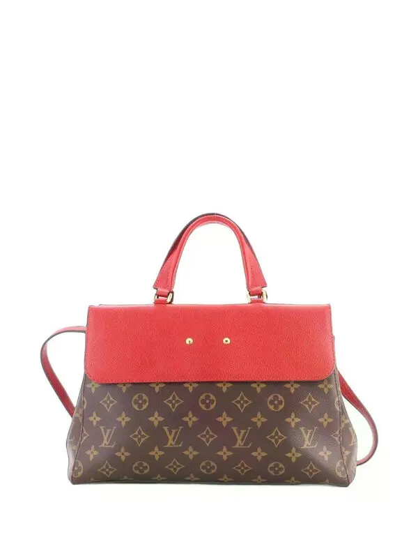 LOUIS VUITTON Venus Handbag Monogram Canvas And Leather Satchel - Red