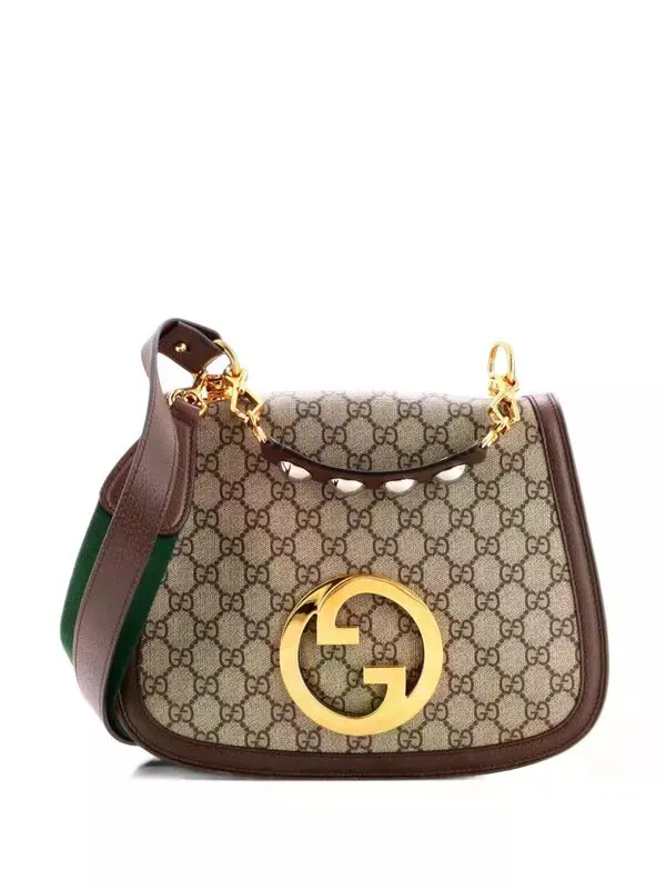 Gucci Blondie Nm Top Handle Bag Gg Coated Canvas Medium Satchel