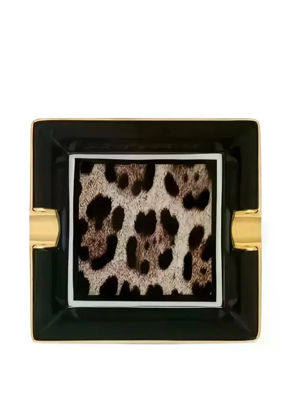 Dolce & Gabbana Leopard-print Ashtray - Black
