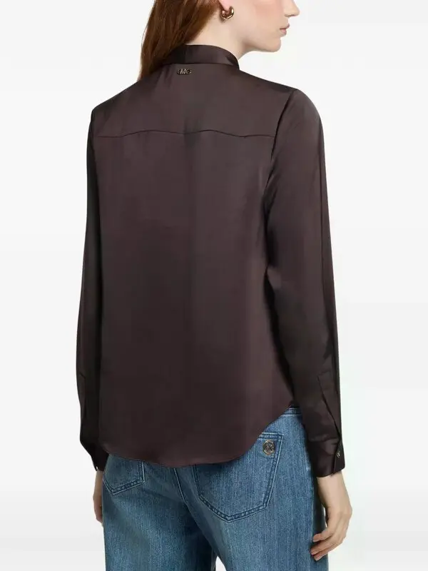 Michael Kors Satin Tie-neck Blouse