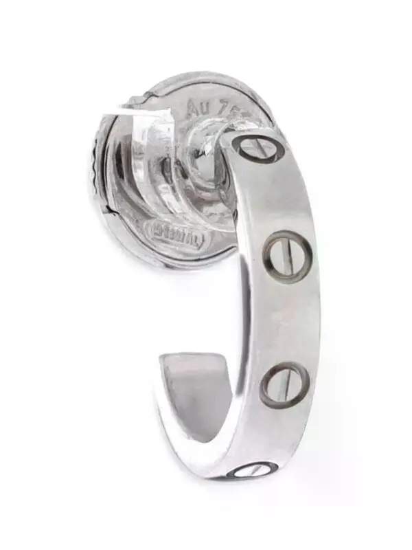 Cartier Love Hoop 18k White Gold Small Earrings