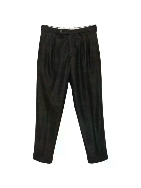 GTA Dante Check-pattern Wool Trousers