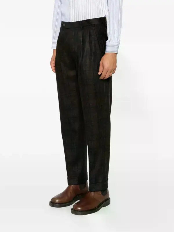 GTA Dante Check-pattern Wool Trousers