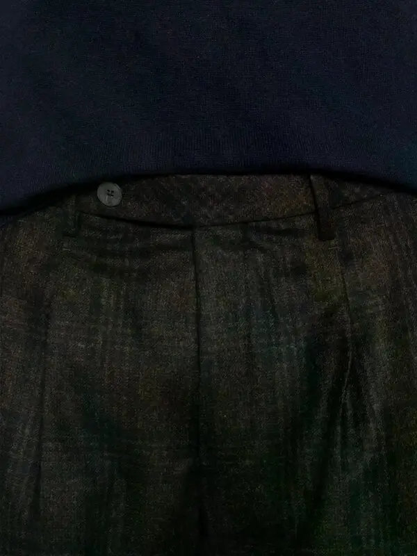 GTA Dante Check-pattern Wool Trousers