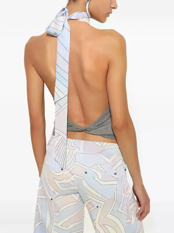 Emilio Pucci Wool Top With Scarf Detail