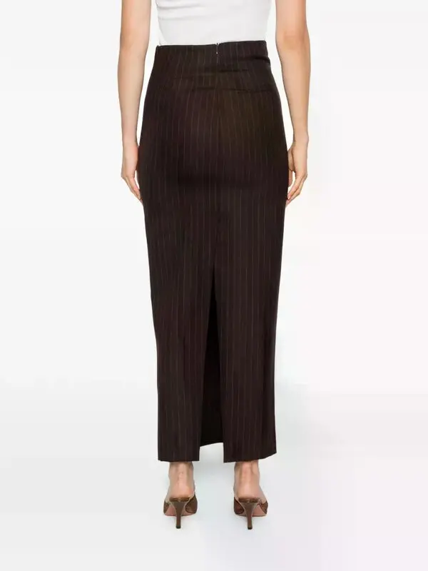 MARSEM Pinstripe-pattern Slit-detail Maxi Skirt