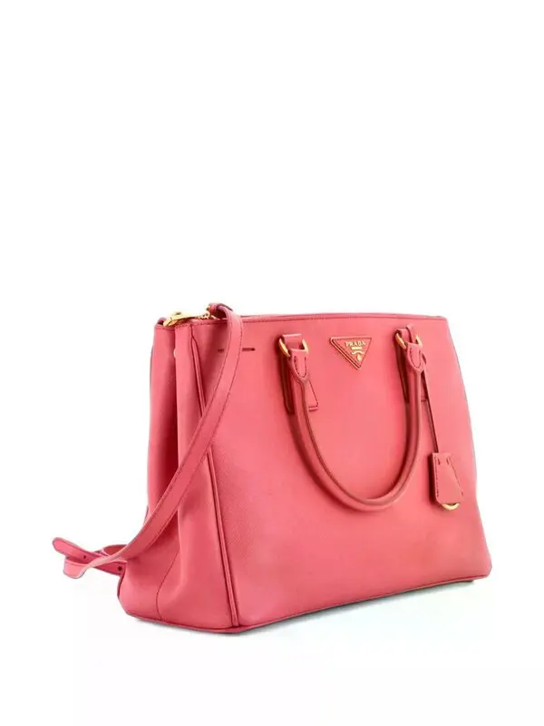 Prada Double Zip Lux Saffiano Leather Medium Tote Bag