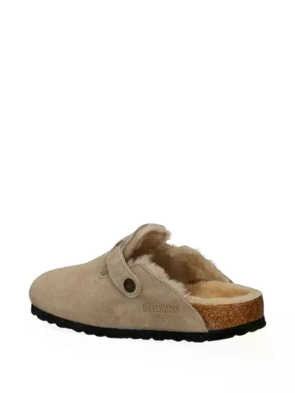 BIRKENSTOCK Boston Suede-leather Shearling Mules