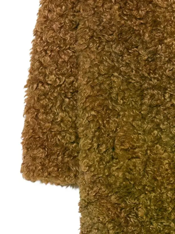 STAND STUDIO Camille Faux-shearling Notched-lapel Coat