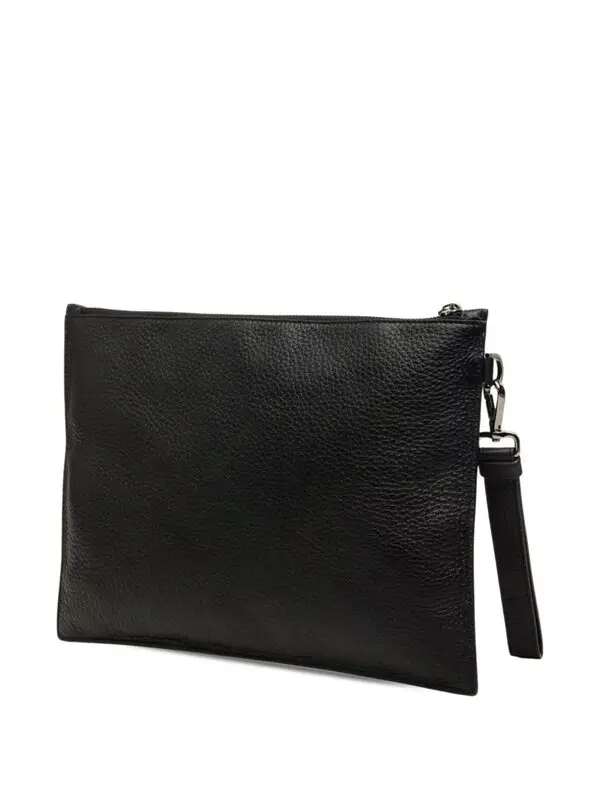 Versace 2010-2026 Embossed Leather Medusa Wristlet Clutch Bag