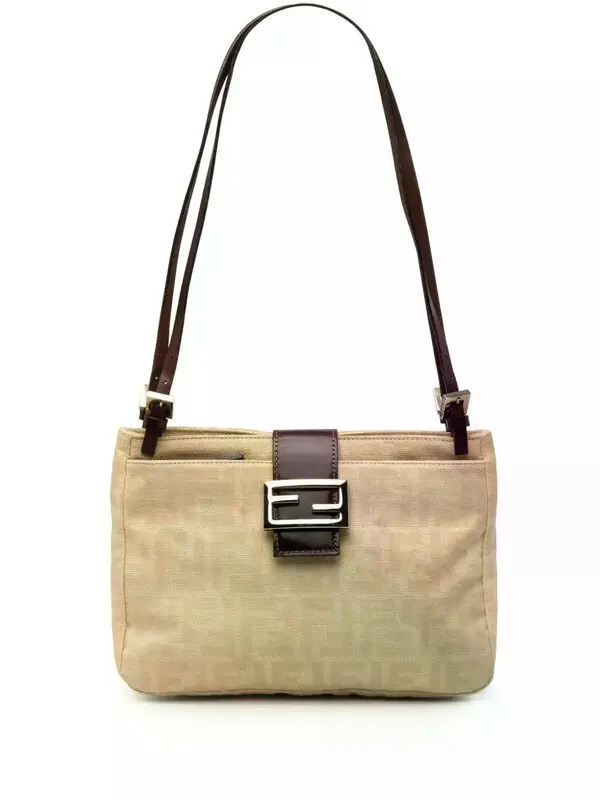 Fendi 1990-2010 Zucca Canvas Shoulder Bag