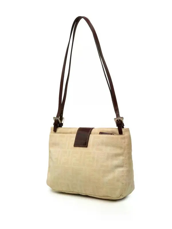 Fendi 1990-2010 Zucca Canvas Shoulder Bag