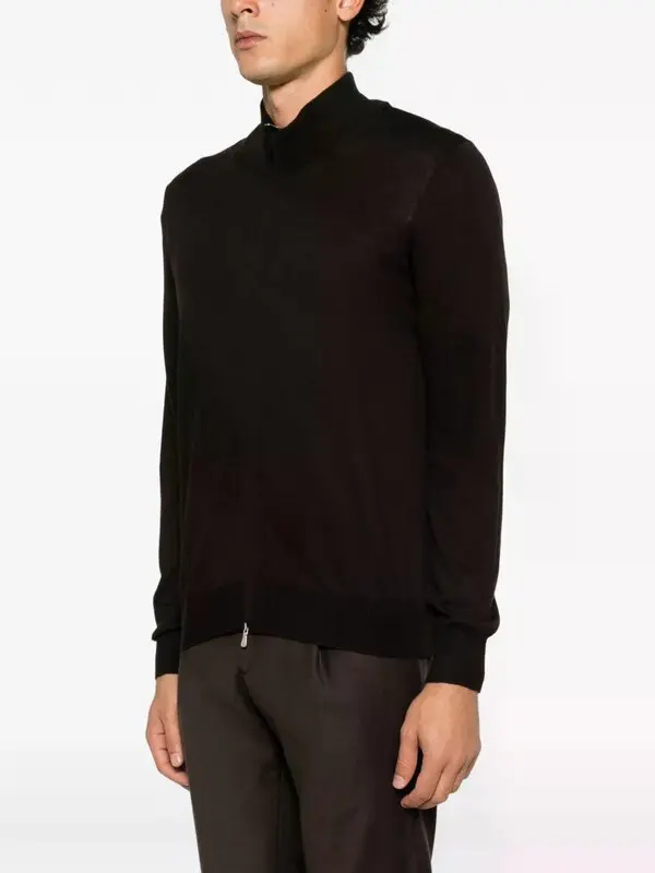 Tagliatore Zip-up High-neck Sweater