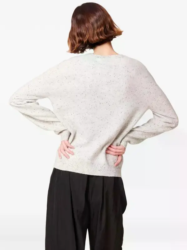 Frenckenberger Speckled-pattern Knit Sweater