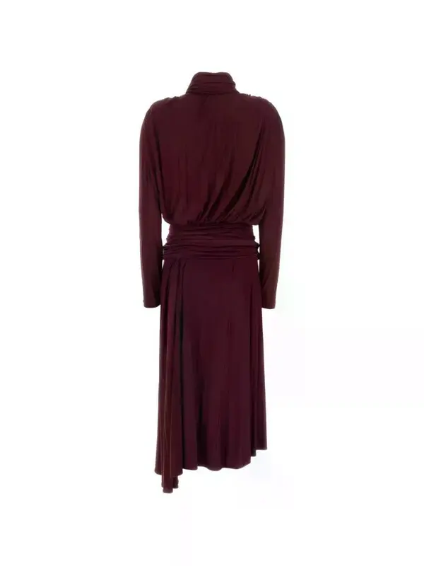 Blumarine Ruched B-logo Midi Dress