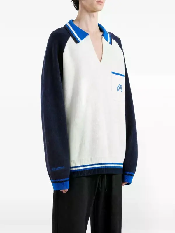 MALBON Insignia Logo-embroidered Intarsia-knit Sweater