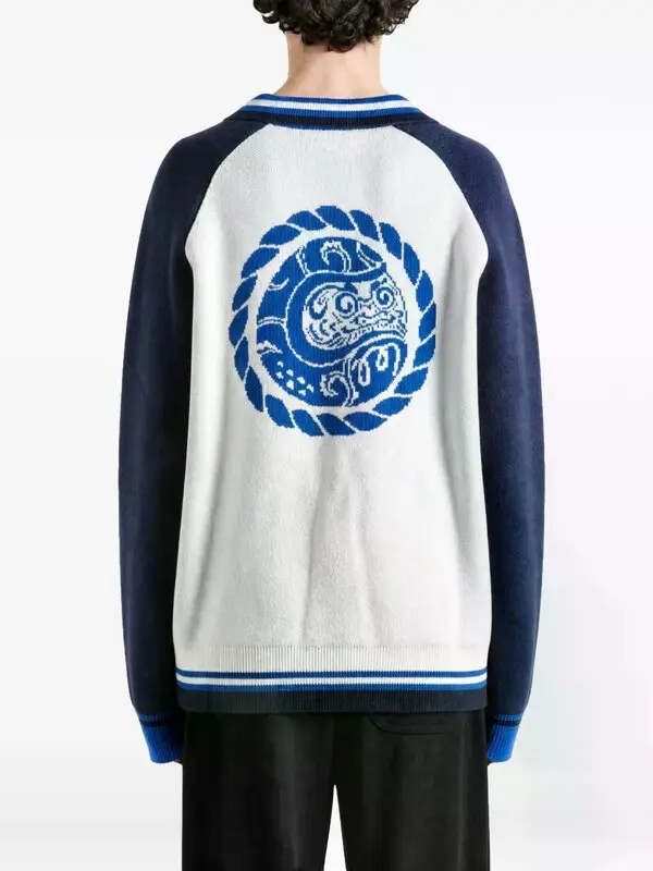MALBON Insignia Logo-embroidered Intarsia-knit Sweater