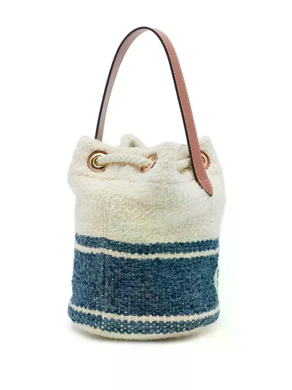 Celine 2021 Teen Plein Soleil Canvas Drawstring Bucket Bag