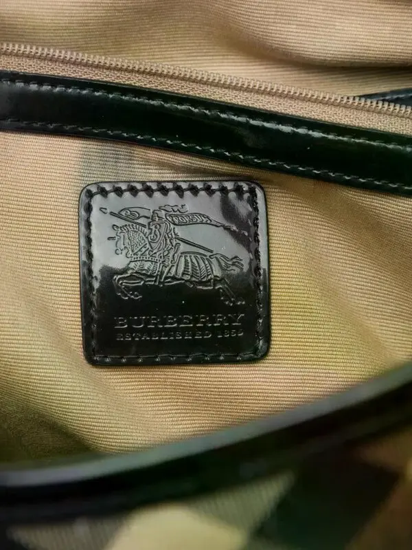 Burberry 2000-2017 Supernova Check Coated Canvas Tote Bag
