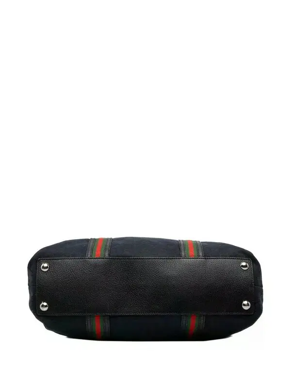 Gucci 2000-2015 Gg Canvas Web Shopper Tote Bag
