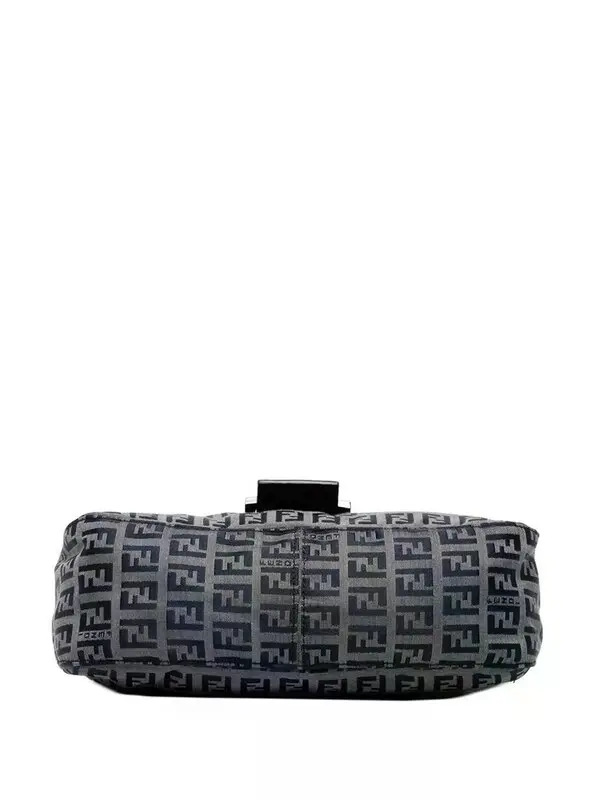 Fendi 2000-2010 Zucchino Canvas Double Flap Shoulder Bag