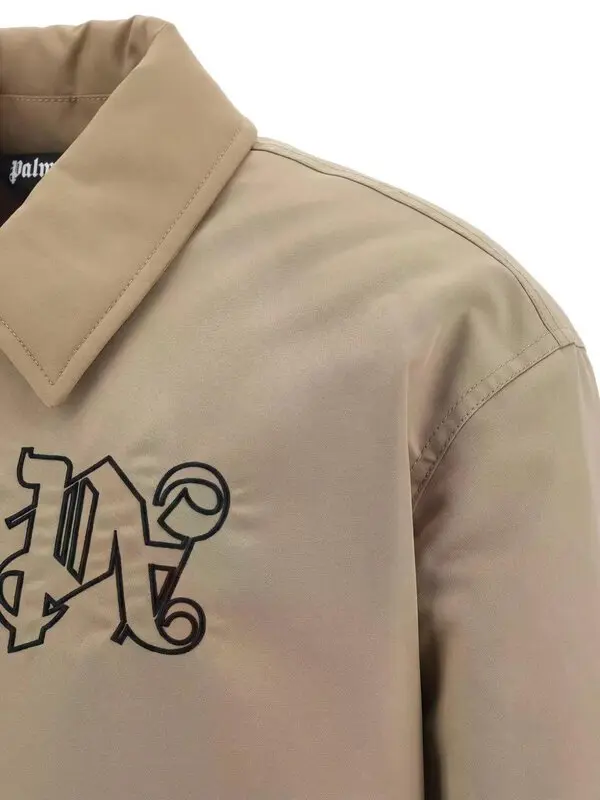 Palm Angels Logo-embroidered Zip-up Bomber Jacket