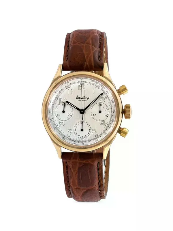 Breitling 1940s Premier 36mm Watch - Silver