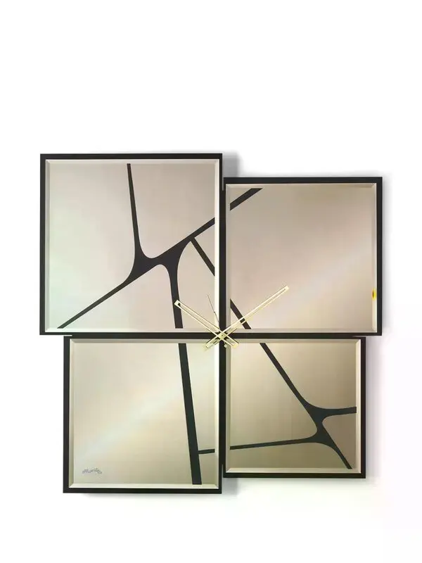 ARTI & MESTIERI Sintesi 70 Metropolitan Square-panels Wall Clock - Black