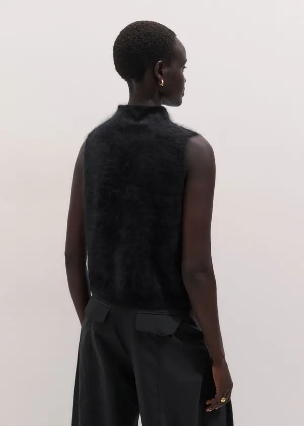 ME+EM Brushed Cashmere High Neck Straight Vest