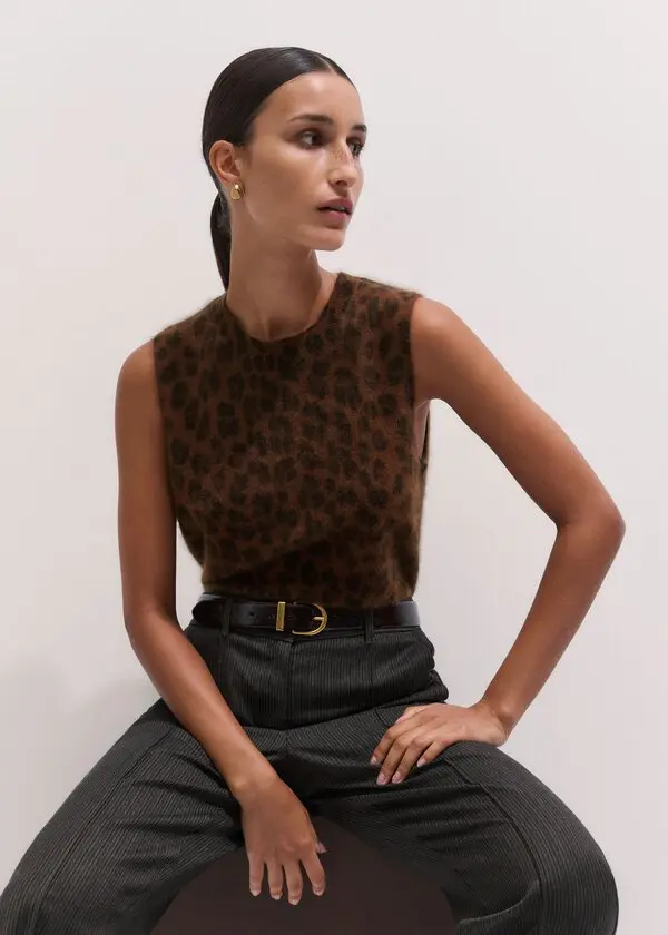 ME+EM Merino Cashmere Straight Knit Vest