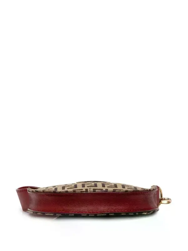 Fendi 20th Century Mini Zucchino Canvas Half Moon Handbag
