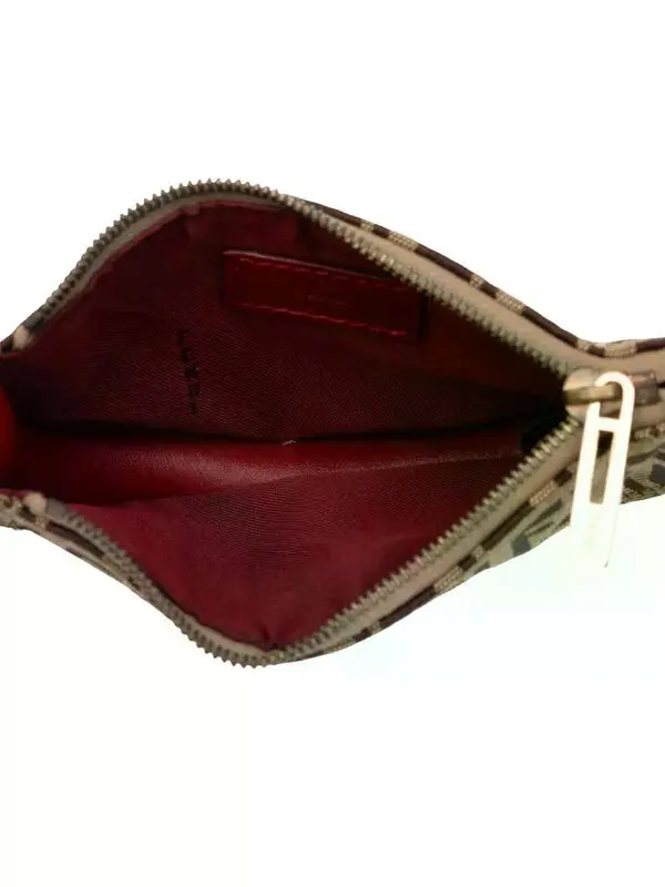 Fendi 20th Century Mini Zucchino Canvas Half Moon Handbag