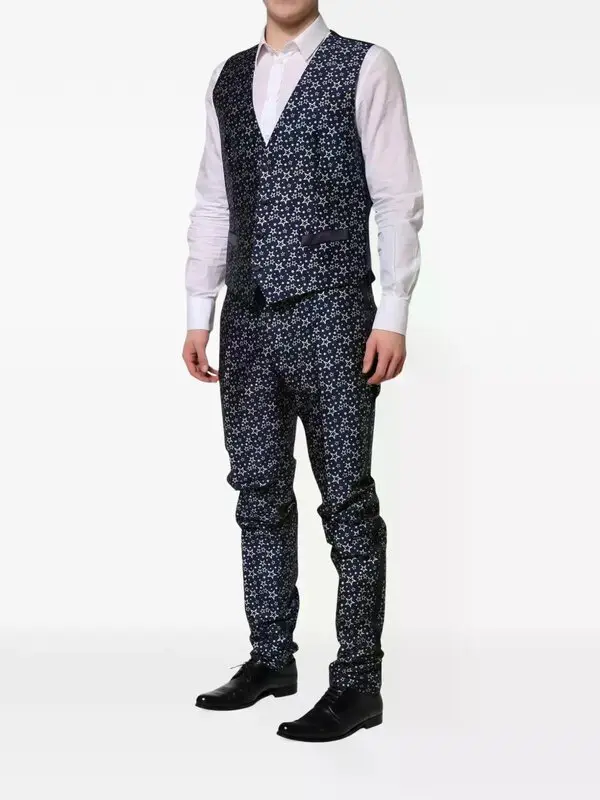 Dolce & Gabbana Martini Star-jacquard Three-piece Suit