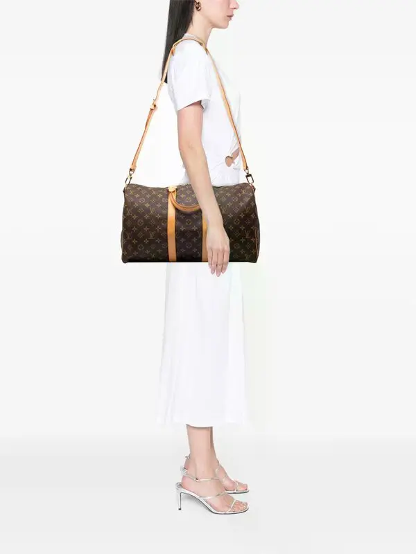 LOUIS VUITTON 1999 Monogram Keepall Bandouliere 45 Travel Bag