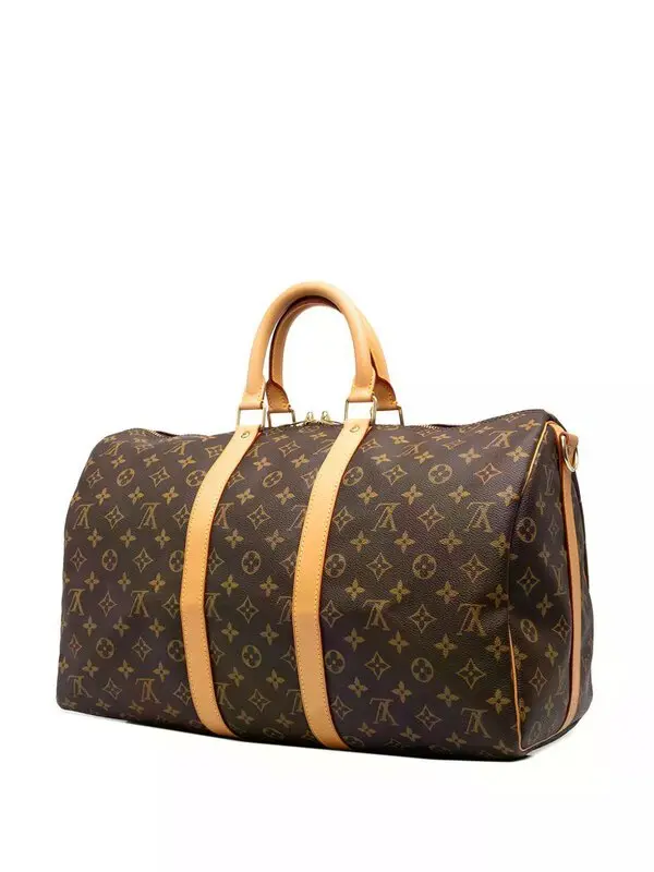 LOUIS VUITTON 1999 Monogram Keepall Bandouliere 45 Travel Bag