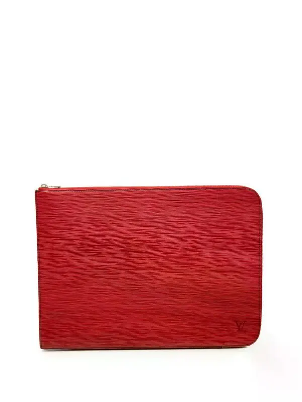 LOUIS VUITTON 1991 Epi Poche Documents Portfolio Clutch Bag