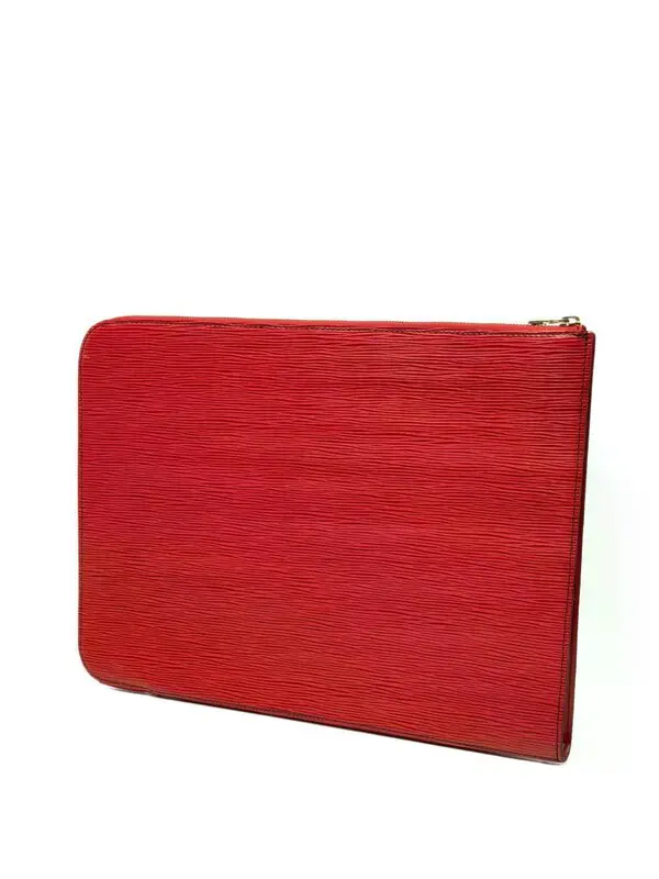 LOUIS VUITTON 1991 Epi Poche Documents Portfolio Clutch Bag