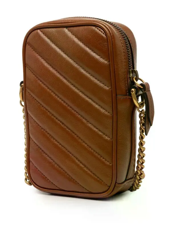 Gucci 2016-2026 Mini Gg Marmont Matelasse Calfskin Crossbody Bag - Brown